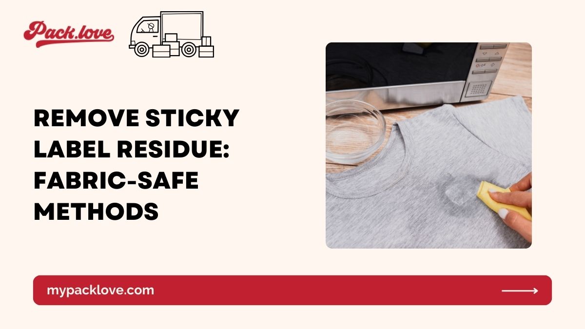 Remove Sticky Label Residue: Fabric-Safe Methods – packlove