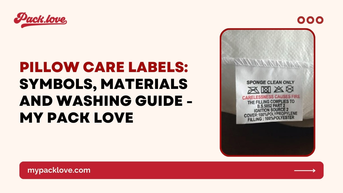 Pillow Care Labels: Symbols, Materials and Washing Guide – packlove